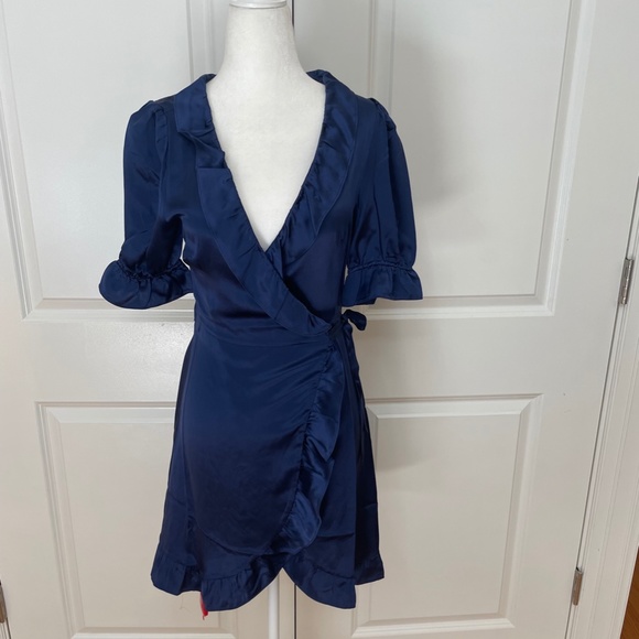 Hill House | Dresses | Home The Nima Silk Dress In Navy From Hill House ...